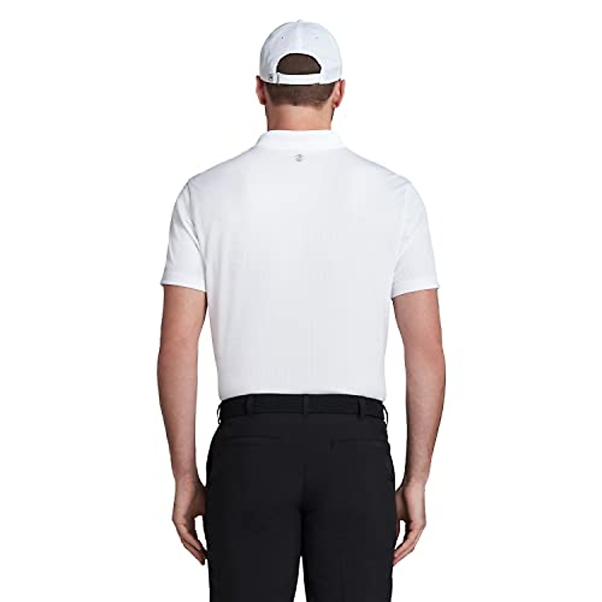 IZOD Men's Performance Golf Grid Polo, White, X-Large