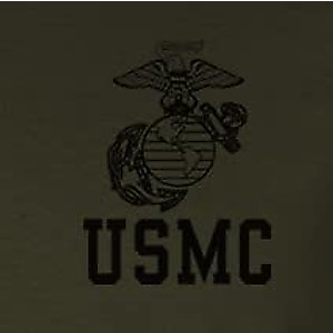 eMarine PX Eagle Globe and Anchor w/USMC Hooded Sweatshirt Military Green