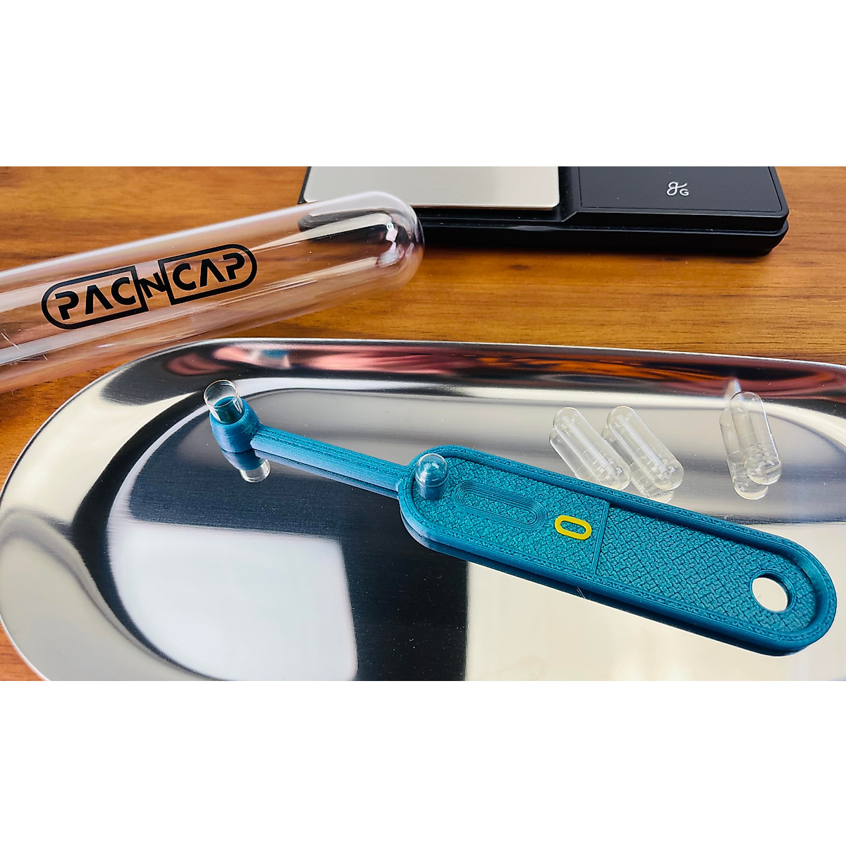 PACnCAP Single Capsule Scoop - Size 0 - A Tool for Weighing and Filling Capsules (Filling Tool for Empty Pill Capsules Filler, Capsules Size # 000 00 0 1 2 3 4 5 (0 Capsule Size), Various