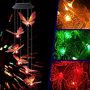 Color Powered Garden Solar Wind Light Lamp LED Changing Hanging Chime LED light Christmas Lights for Room Led