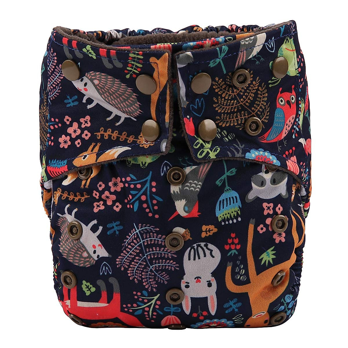 3 AIll in One Night AIO Cloth Diaper Nappy Sewn in Insert Reusable Washable (Sushi Pineapple)