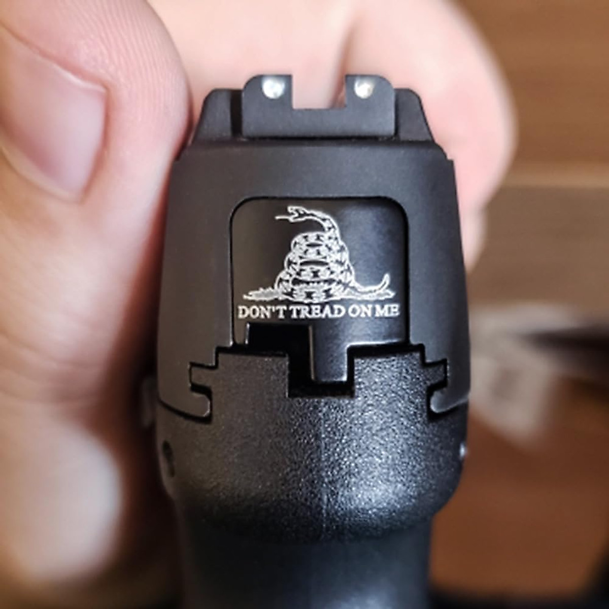 MyGunArts Laser Engraved Anodized Aluminum Rear Cover Slide Back Plate for 9mm .40 Taurus G2C, G3, G3XL, G3C, G2S, G3S, Millennium PT111-G2/PT140 Accessories, Don't Tread On Me