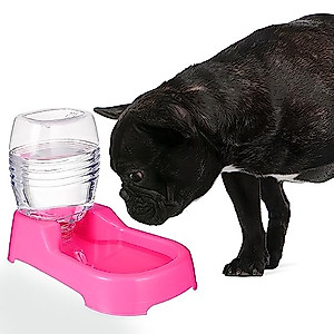 Mipcase Puppy Supplies Dog Water Feeder, Dog Water Dispenser Large, Automatic Pet Food Water Dispenser Plastic Food Feeding Bowls for Dogs Cats () Auto Feeder