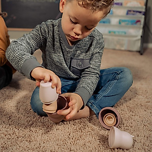 BraveJusticeKidsCo. Hide N Seek Toddler (3+) Silicone Stacking Nesting Dolls Toy: Kozy Kittens