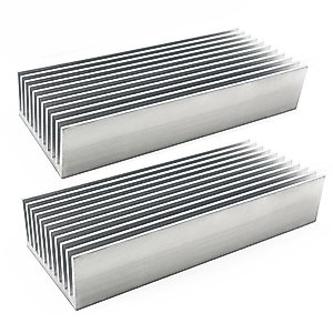 Awxlumv 2Pcs Aluminum Heatsink 100 x 40 x 20mm/ 3.94x1.57x0.79 inch Heat Sink Chipset Diffusion Cooling Fin Comb Heat Sinks Cooler for LED Peltier Thermal Module Tec1-12706 High Power Amplifi