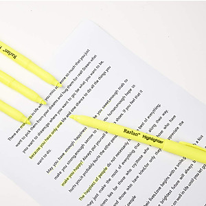 Rarlan Highlighters, Chisel Tip, Fluorescent Yellow, 96 Count Bulk Pack