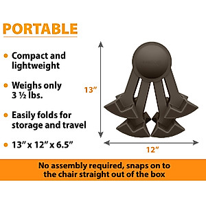 KABOOST Booster Seat for Dining Table, Chocolate - Goes Under The Chair - Portable Chair Booster for Toddlers and Grown Ups