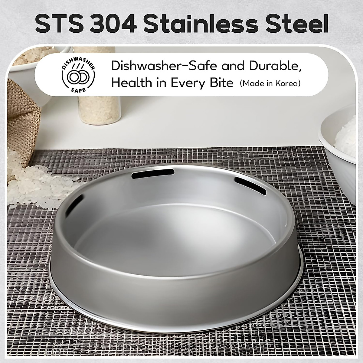 Linki Low-Carb Low-Sugar Rice Cooker Inner Pot Tray Korean Premium ST304 Stainless Steel Reduce Carbohydrates by 20%. Perfect Fit in 4-6 Cups Rice Cooker, Made in Korea (Cook up to 3 servings with low-sugar rice)