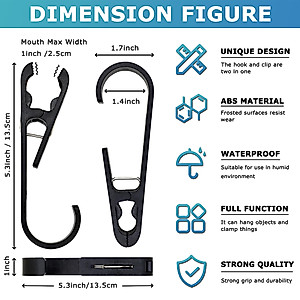 XoYoZo Laundry Hooks with Clips Hanger Closet Organizer Clamps Socks Boot Bras Towels for Bathroom Wardrobe Kitchen Office 4Pcs (Purple)