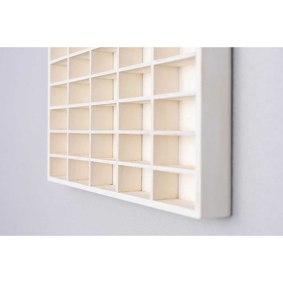 Rustic Roots Car Display Shelf - Wooden Wall Mount Hot Wheels, Matchbox, and Diecast Case for 50 Cars