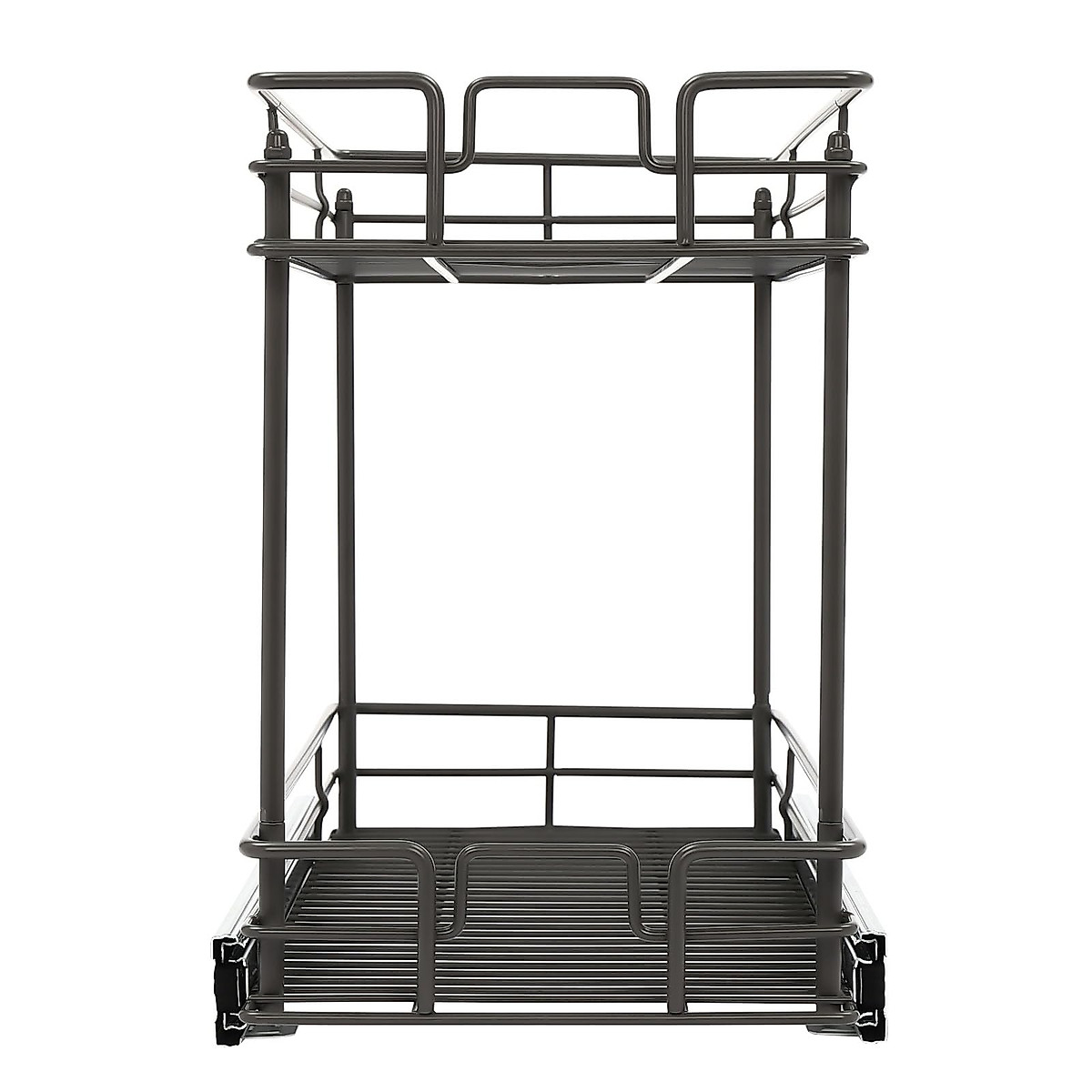 Sink Organizer and Storage,Multi-Purpose Cabinet Organizer,2-Tier Cabinet Pull Out Shelves,Pull Out Cabinet Organizer,Kitchen Helper,for Bathroom,Laundry Room,Kitchen,Pantry(Gray,21.5*10.5*15in)