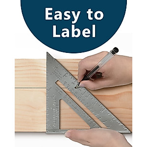 Rafter Square 2 Packs 7 Inch Carpentry Tools Aluminum Alloy Die-Casting Carpenter Square