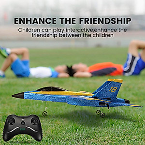 RC Plane Remote Control Airplane Ready to Fly, 2.4GHZ 2 Channel RTF RC Glider Easy to Fly for Kids Beginners and Adults (3 Batteries)