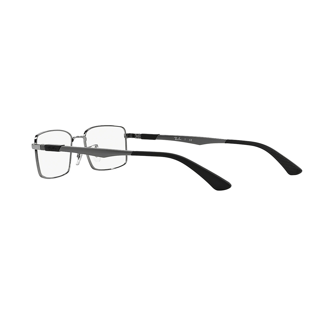 Ray-Ban RX6275 Rectangular Prescription Eyeglass Frames, Gunmetal/Demo Lens, 54 mm