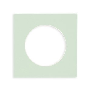 CountryArtHouse Honeydew Green Acid Free 17x17 Circle Picture Frame Mat with White Core Bevel Cut for 13x13 Pictures - Fits 17x17 Frame - Pack of 1 Matboard