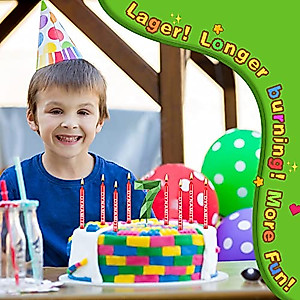 13 Pcs Birthday Cake Candle TNT Themed Birthday Candles 3D Design Green Number Candles for Birthday Cakes Dynamite Birthday Candles for Wedding Baby Shower Video Game Party Kids Adults (Number 7)