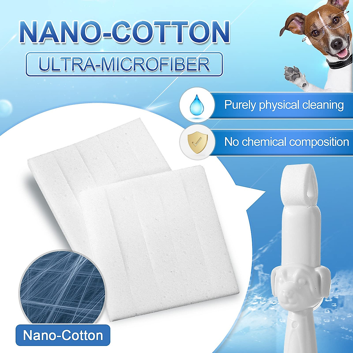 Ninibabie Dog Toothbrush,Plaque and Tartar Remover,Dog Tooth Brushing Kit,Just with Water No Toothpaste Required, Puppy Toothbrush,Cat Toothbrush for Oral Care(12pcs)