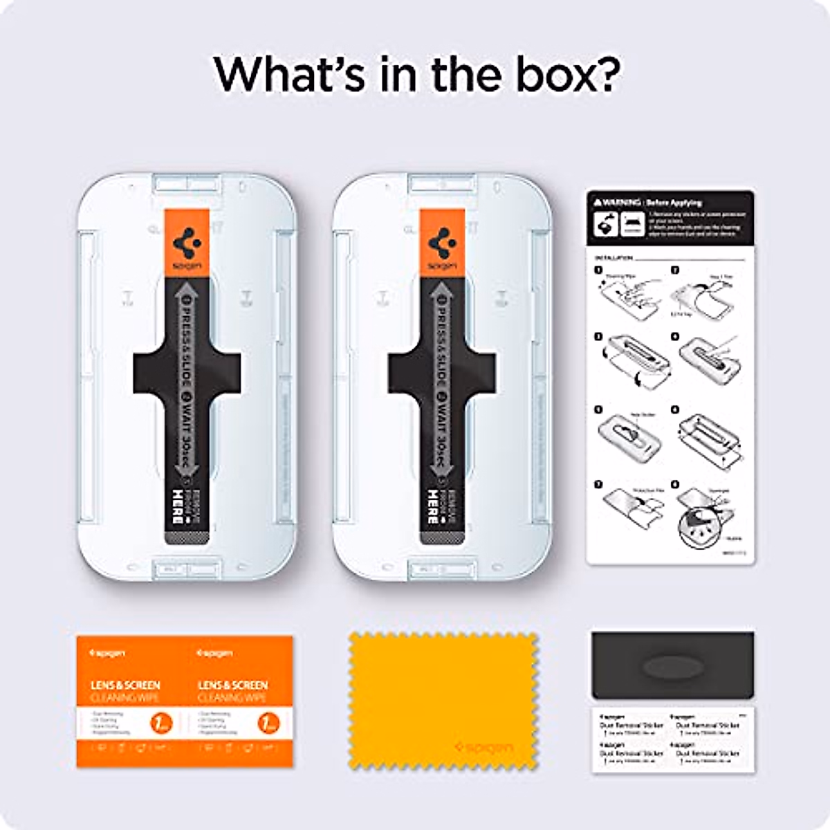 Spigen Tempered Glass Screen Protector [GlasTR EZ FIT] designed for iPhone 13 Mini [Case Friendly] - 2 Pack