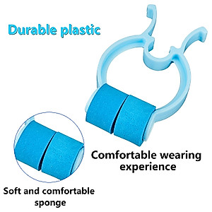 60 Pieces Nose Stop Clips Nose Nasal Stopper Clips Plastic Foam Nose Clips for Accidental or Emergency Condition (Blue)