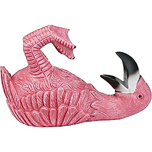 BRUBAKER Wine Bottle Holder Thirsty Flamingo - Polyresin Bottle Decoration - Pink Bird Decorative Figurine Hand Painted Bar Wine Accessory - Funny Wine Gift