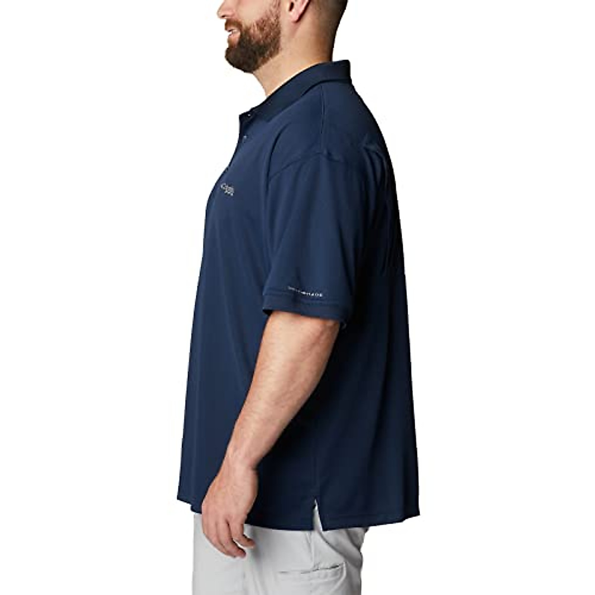Columbia Men's PFG Perfect Cast Polo Shirt, Breathable, UV Protection Collegiate Navy