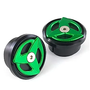 Motorcycle Frame Hole Decorative Cover Plug Cap Set Spools Sliders Stand Screws for Kawasaki EX400 Ninja 400 Z400 2018-2022 NINJA400 Z 400 (Black&Green)