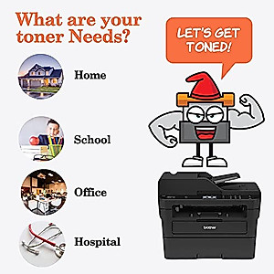 TONERNEEDS Laser Toner Cartridges — Compatible with Brother TN450 — for Brother Printers HL2270DW, HL2280DW, HL2230, HL2240, MFC7360N, MFC7860DW, DCP7065DN and IntelliFax 2840 (Black, 2-Pack)