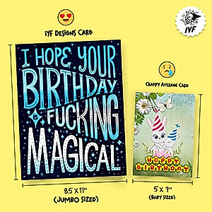 IYF Designs Cards Adult Humor Hilarious Birthday Card for Him or Her I Hope Your Birthday is Magical & Sparkle