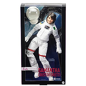 Barbie Signature Role Models ESA Astronaut Samantha Cristoforetti Doll (11.5-in Brunette) Wearing Realistic Spacesuit, Gift for 6 Year Olds and Up