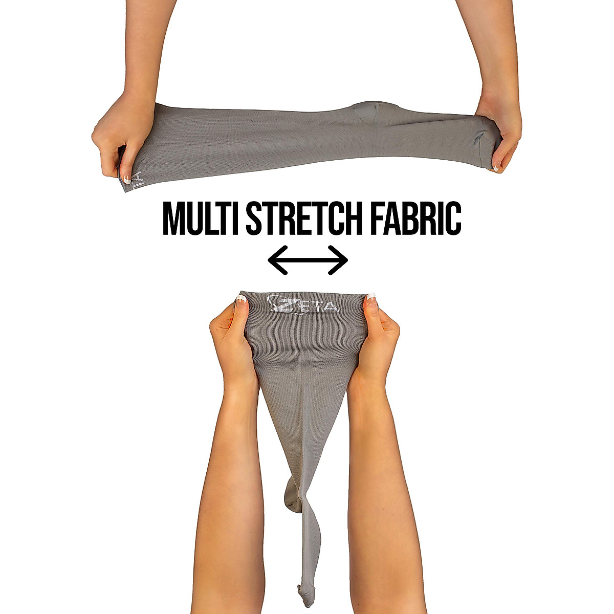 Zeta Wear Plus Size Leg Sleeve Support Socks - The Wide Calf Compression Socks Men and Women Love for Its Amazing Fit, Cotton-Rich Comfort, Compression & Soothing Relief, 1 Pair, 3XL, Gray