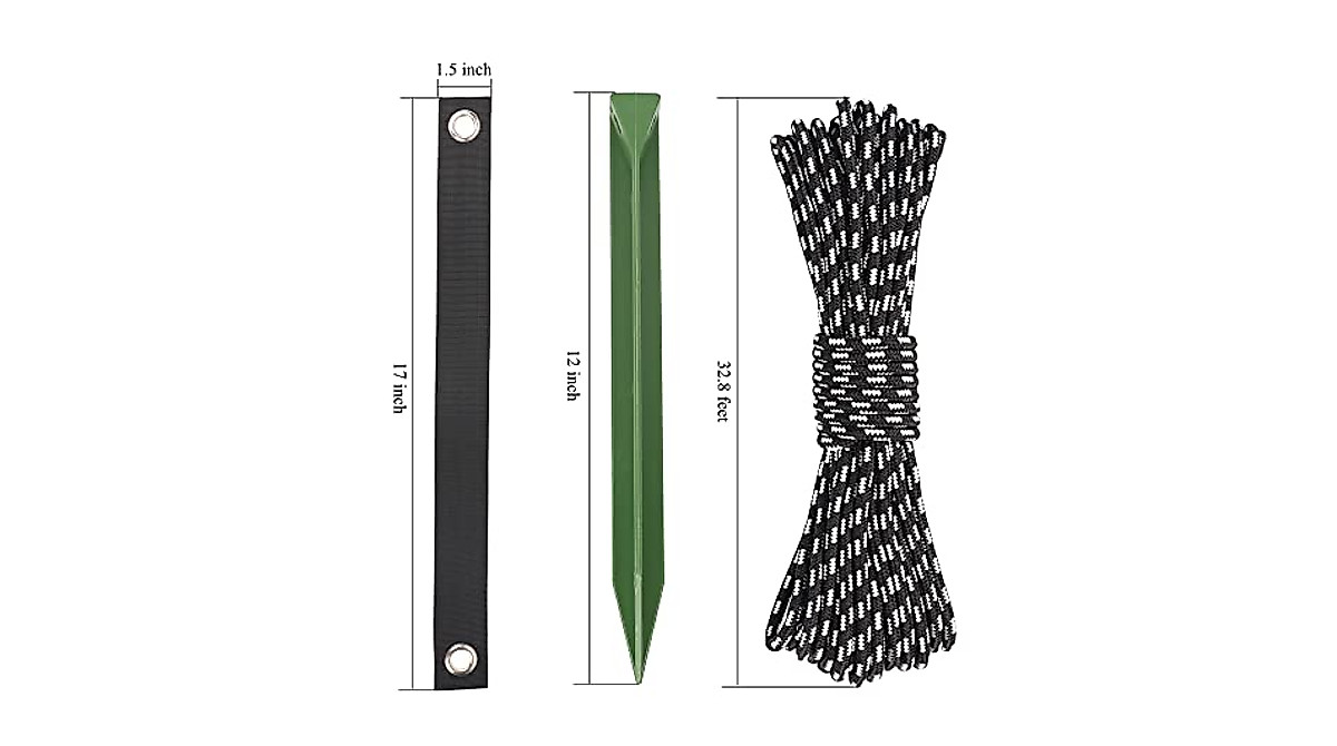 Liliantus Tree Stakes Kit, Anchor Tree Support Strap with Stakes for ...