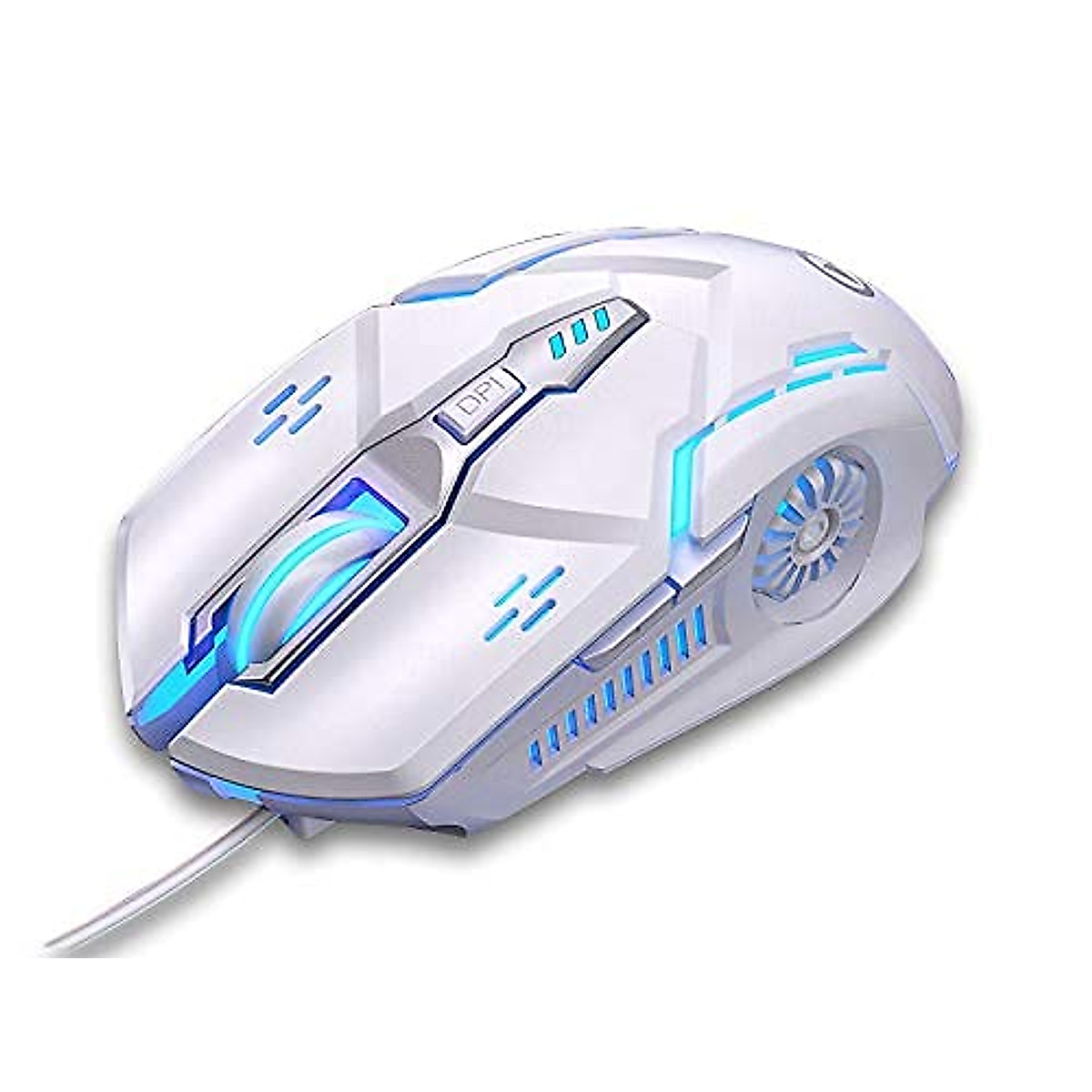 Gaming Mouse Wired, USB Computer Mice for Game & Daily, Chroma RGB Backlit, 4 Adjustable DPI Up to 3200 DPI, Comfortable Grip Ergonomic Mice for PC, Laptop, Mac, Windows (White)
