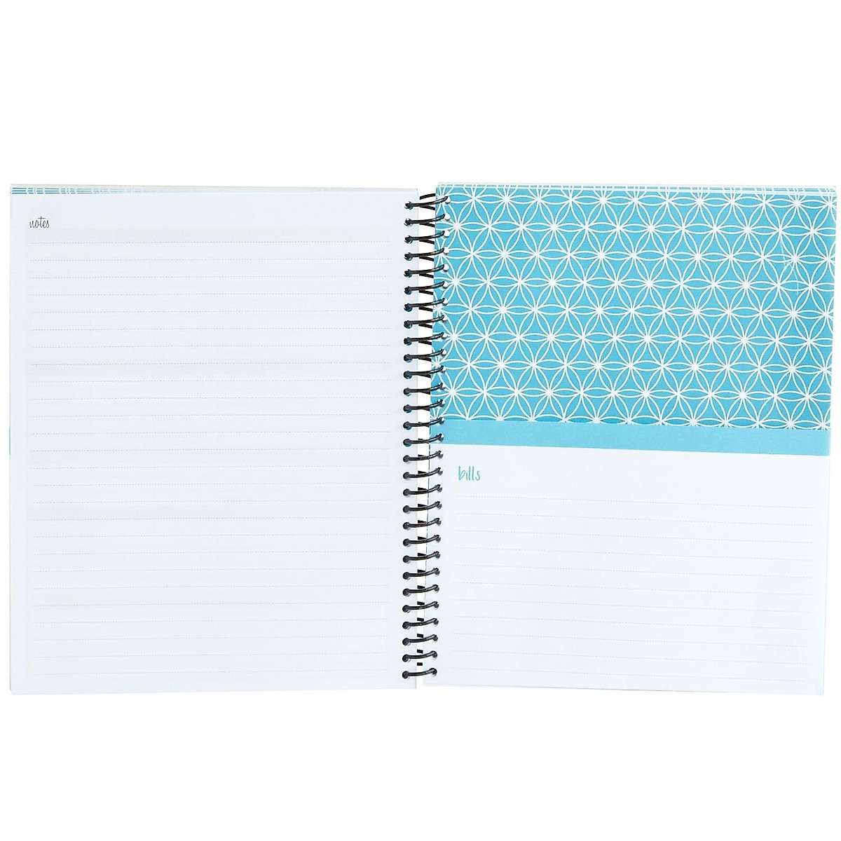 Paper Junkie Blue Monthly Budget Planner, Bill Organizer with 24 Pockets for Receipts, Home Expense Tracker (8x10 In)