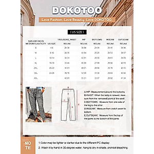 Dokotoo Womens Summer Comfy Casual Loose Breezy Leopard Drawstring Elastic Waist Loose Jogging Jogger Pants Sweatpants for Women with Pockets Large