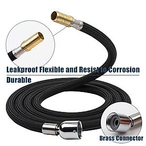 Kitchen Hose for Kohler Kitchen Faucet Parts K-1219935-BC，Pull Down Faucet Hose Replacement K-1304674-BC, Chrome Finish, 68 Inches