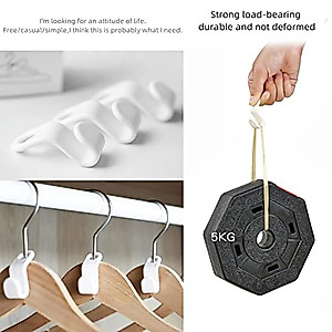 Sngihurg 80 PCS Clothes Hanger Connector Hooks,Heavy Duty Closet Hook Hangers Space Saving,Hanger Extender Clips,Cascading Connection Hooks(White)