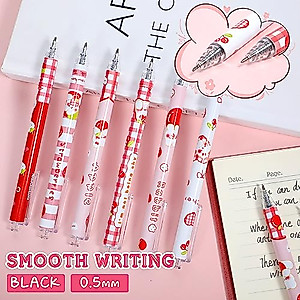 497 Pcs Kawaii School Supplies Cute Pens Retractable Black Ink Kawaii Bunny Index Sticker Cute Pink Sticky Notes Strawberry Stickers Cute School Stationery Set Supplies for Girls Kids