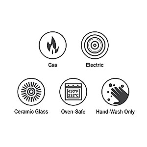 Prisma 7 Qt Enameled Cast Iron Covered Square Dutch Oven (Gray)