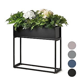 Cocoyard Elevated Planter Box - 28 Inch Durable Raised Garden Bed for Herbs and Flowers - Stylish Tall Rectangular Planter for Outdoor Plants for Patio Decor & Backyard Gardening - Indoor Planter