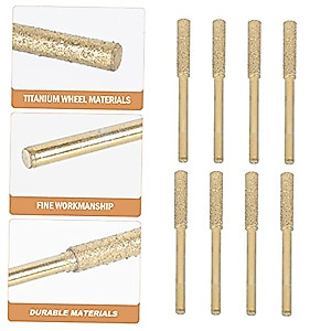 Angoily 8 Pcs Chainsaw File Deburring Tool Electric Sharpener Chain Tool Burr Grinding Burr Grinding File Home Sharpener Practical Diamond Chainsaw Sharpener Diamond Sharpening Wheel Pack