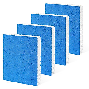 ROMON HFT600 Humidifier Wicking Filter T Replcement for Honeywell HEV615 HEV620 Series Top Fill Tower Humidifier, Compared to Part HFT600T HFT600PDQ Wicking Filter, 4 Pack, Blue