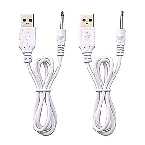 VibeMax Replacement DC Charging Cable | USB Charger Cord - 2.5mm (2 Pack)