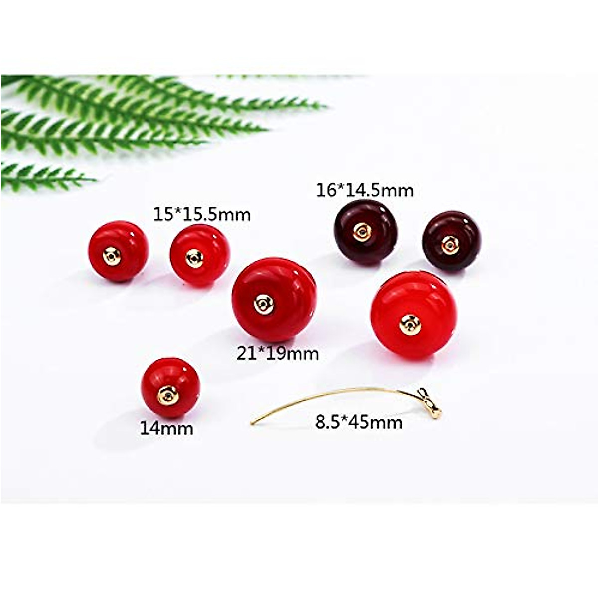 4 Pairs 3D Lifelike Red Cherry Dangle Drop Earrings Creative Assorted Cute Fruits Earring Charm Sweet Jewelry Set for Women (Red+WineRed)