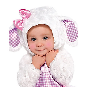 Amscan Toddler Little Lamb Dress w/Hood, Tights, and Booties Costume - 18-24 Months | Tulle | Pink and White | 1 Set