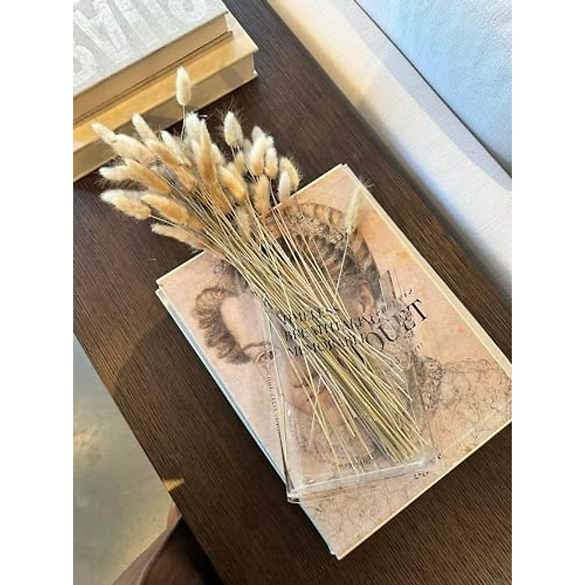 Clear Book vase for Flowers - Aesthetically Designed Acrylic Book Vase for Bookshelf Decor and Centerpieces - Ideal Bookish Gift for Women Friends - Inspirational Phrase (Black)