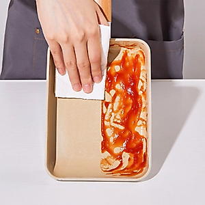 BEIJIALY Japanese Omelette Pan, Japanese Breakfast Pan, Rectangular Shaped Ceramic Coating Non Stick Pancake Egg Roll Frying Pan with Wood Handle