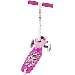 Huffy Disney Minnie Mouse Toddler Scooter, Ideal for Ages 3+, 3 Wheels, Wide Pink Deck with Minnie Mouse Graphics, Easy-Balance Scooter, Durable, Safe and Comfortable
