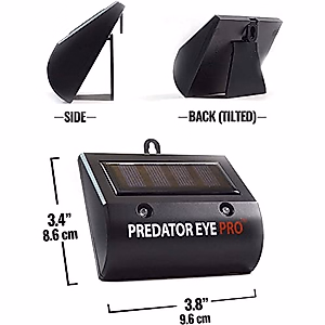 Predator Eye PRO - Aspectek - 4600sq ft Coverage w/Kick Stand Solar Powered Predator Light Deterrent Light Night Time Animal Control - 2 Pack