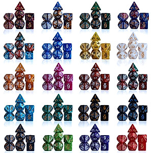CiaraQ DND Dice Sets - 26 X 7 Polyhedral Dice (182pcs) with a Large Drawstring Bag Great for Dungeons and Dragons, Role Playing Table Game.