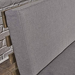 Christopher Knight Home Eulah Indoor Minimalist Acacia Wood Right-Sided Sofa with Grey Cushions, Grey Finish / Grey